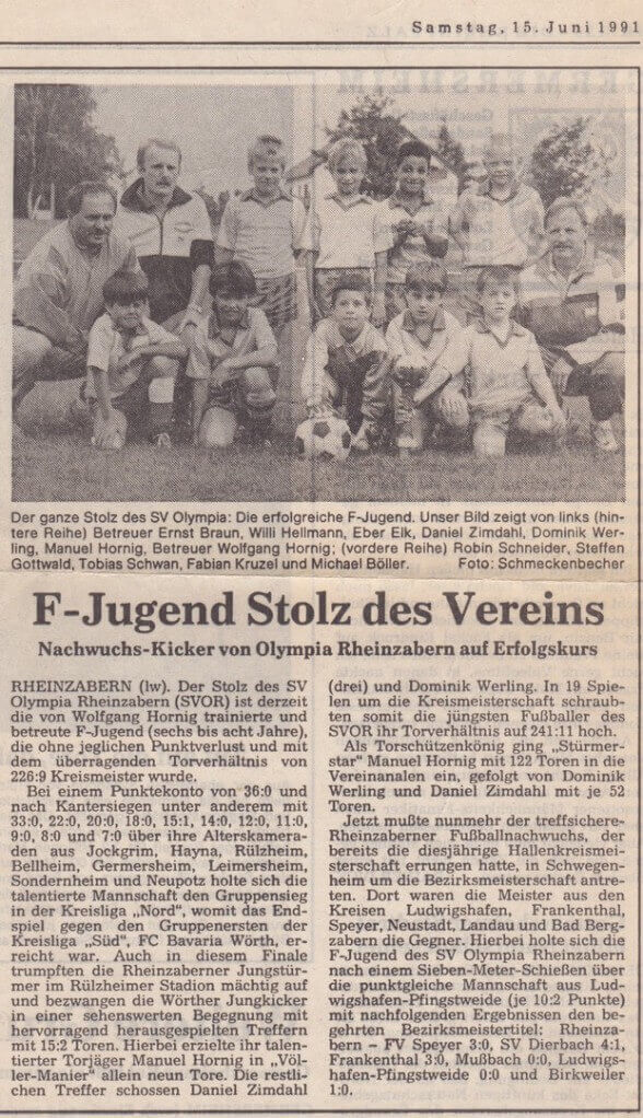 100 Jahre SVO im Bild - SV Olympia Rheinzabern